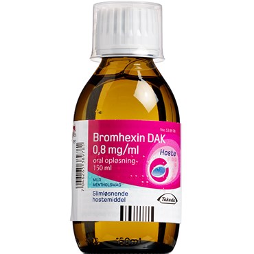 Bromhexin "DAK" (tabletter og hostesaft) - Køb det billigt her