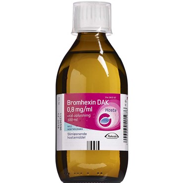 Bromhexin "DAK" (tabletter og hostesaft) - Køb det billigt her