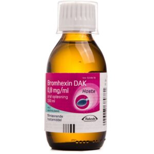 Bromhexin "DAK" (tabletter og hostesaft) - Køb det billigt her